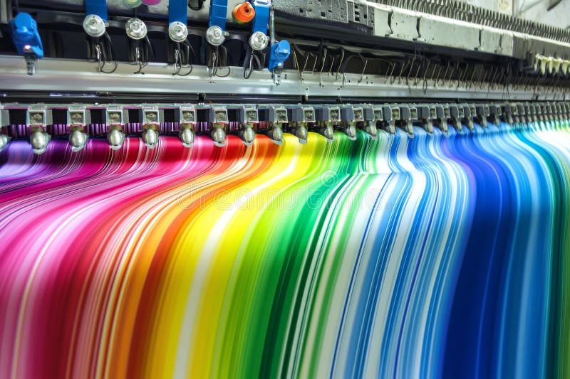 Rainbow Threads Flowing stock illustration. Illustration of dark - 4478873