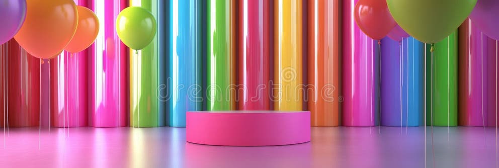 Vibrant Three-dimensional Platform for Product Presentation, Display ...