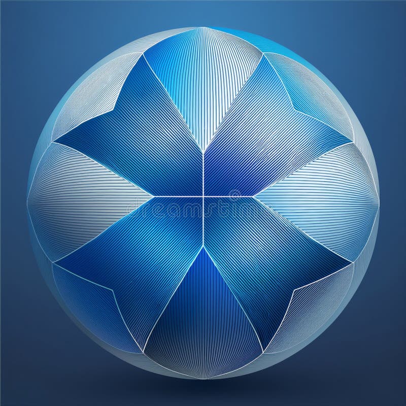3D Render of an Abstract Geometric Sphere with a Mosaic Tile Pattern ...