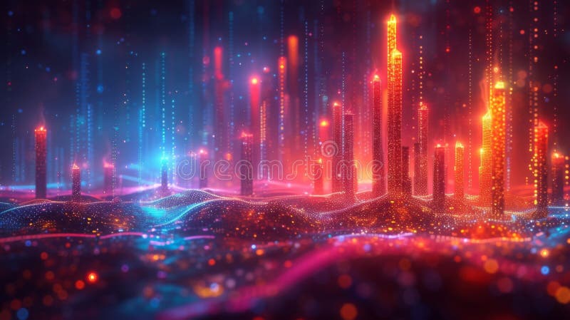 A Vibrant Threedimensional Graph Illustrates the Potential Growth of ...