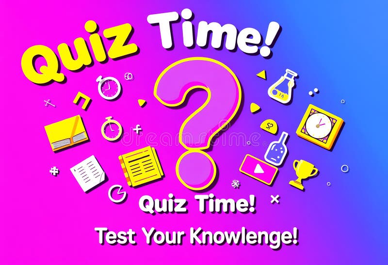 Vibrant Thumbnail Template Illustration for a Quiz Background Stock ...