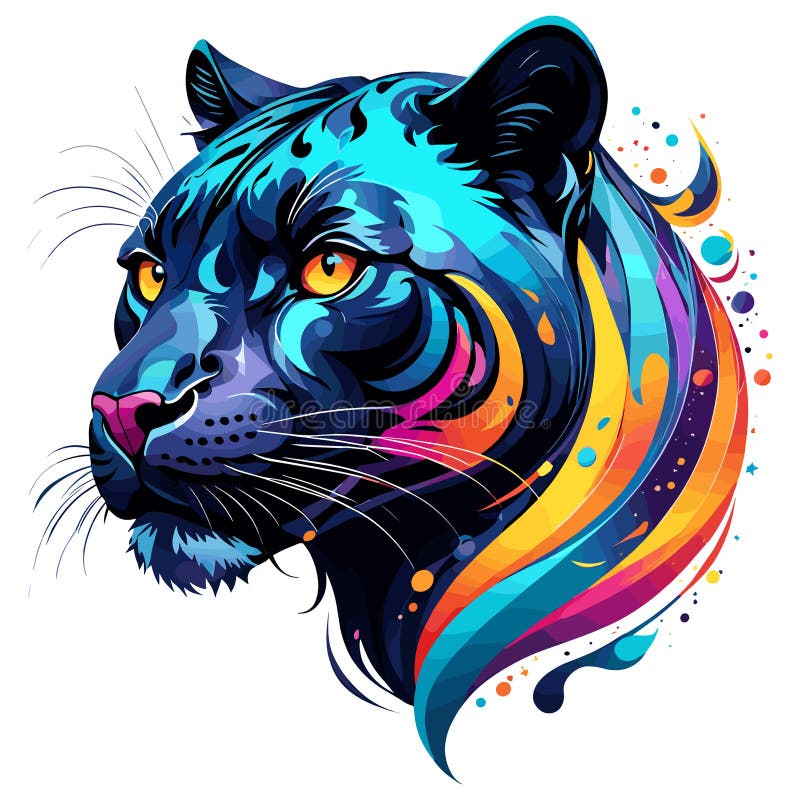 Vibrant Tiger Head Illustration Colorful Vector Artwork Ideal for ...