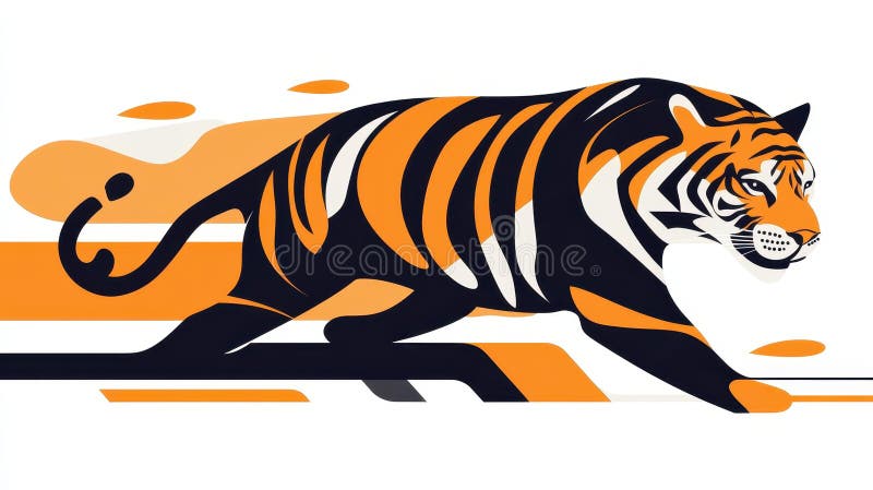 Vibrant Tiger Texture Abstract Background in Orange and Black, Perfect ...