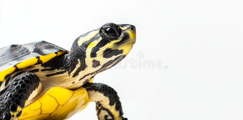 A Vibrant Tortoise is Examining a Sleek Surface in a Well-lit Interior ...