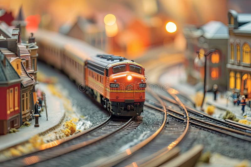 Vibrant Tracks: a Model Train Competition in the Suburbs Stock Photo ...