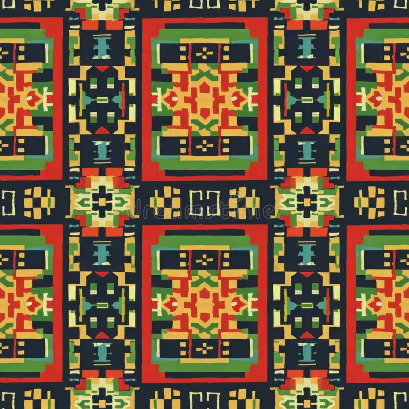 Vibrant Traditional African Kente Cloth Pattern Design Stock Photo ...