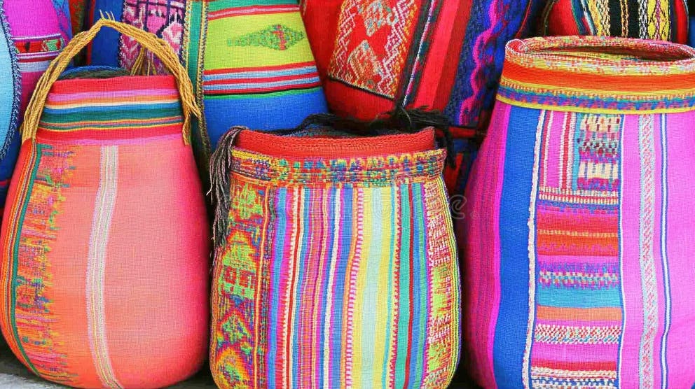 Vibrant Traditional Peruvian Poncho Patterns Highlight Cultural Textile ...