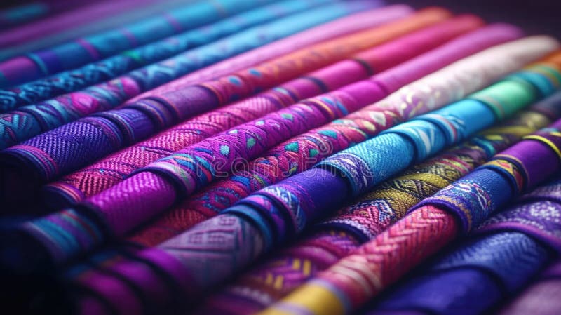 Vibrant Traditional Peruvian Poncho Textiles in Rich Patterns and ...