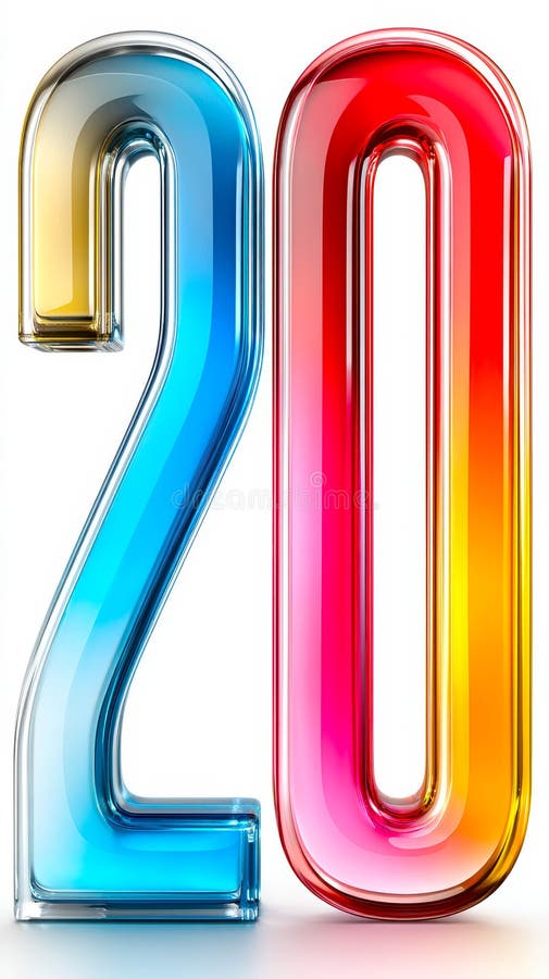 Vibrant and Translucent Numbers Create a Stunning Display of Pastel ...