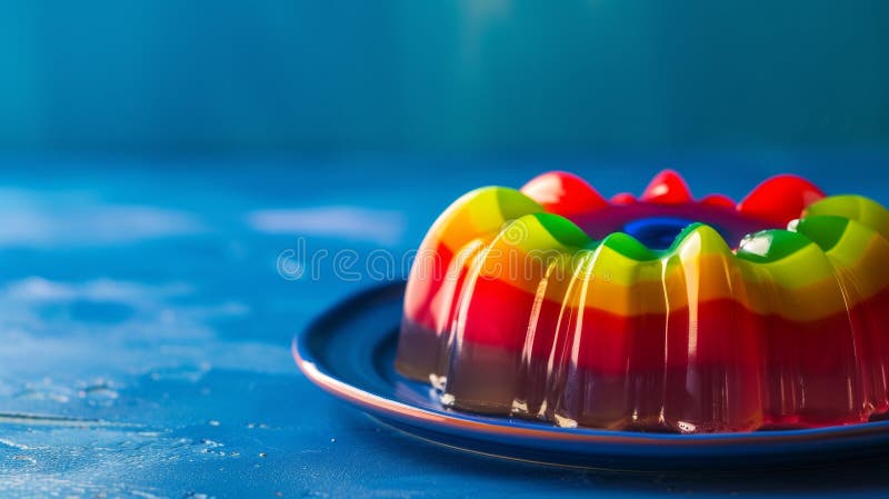A Vibrant and Translucent Rainbow Jelly Dessert, a Feast for the Eyes ...
