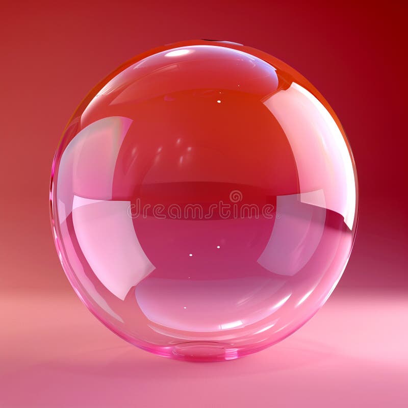 Vibrant Translucent Sphere Glowing Against a Warm Backdrop Stock ...