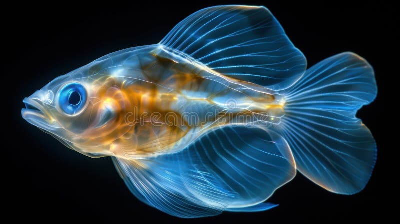 Vibrant and Translucent Tropical Fish Stock Illustration - Illustration ...