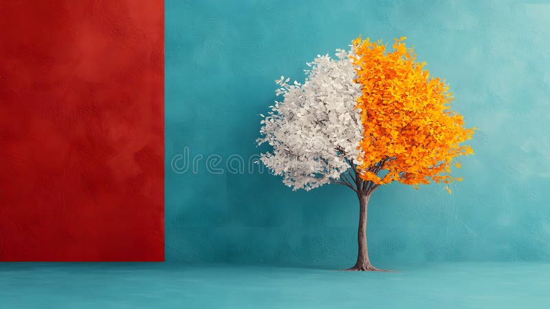 A Vibrant Tree Division: Exploring Nature S Duality and Emotions ...