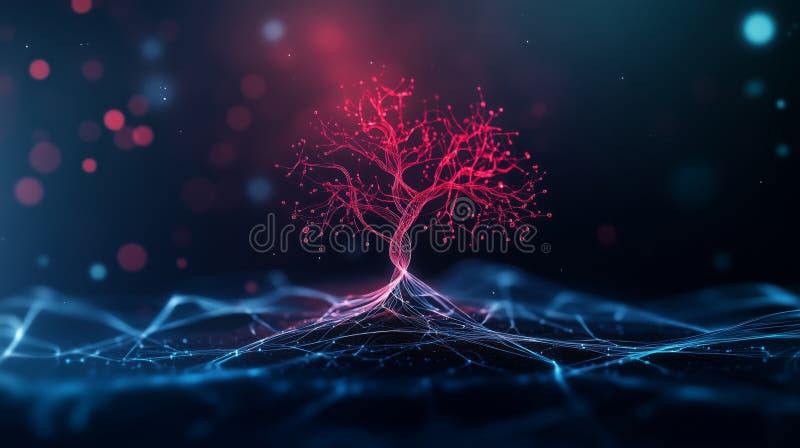 Vibrant Tree of Life Cell Illustration Stock Image - Image of ...