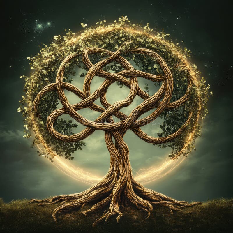 A Vibrant Tree of Life with Intricate Branches and Roots Symbolizes ...