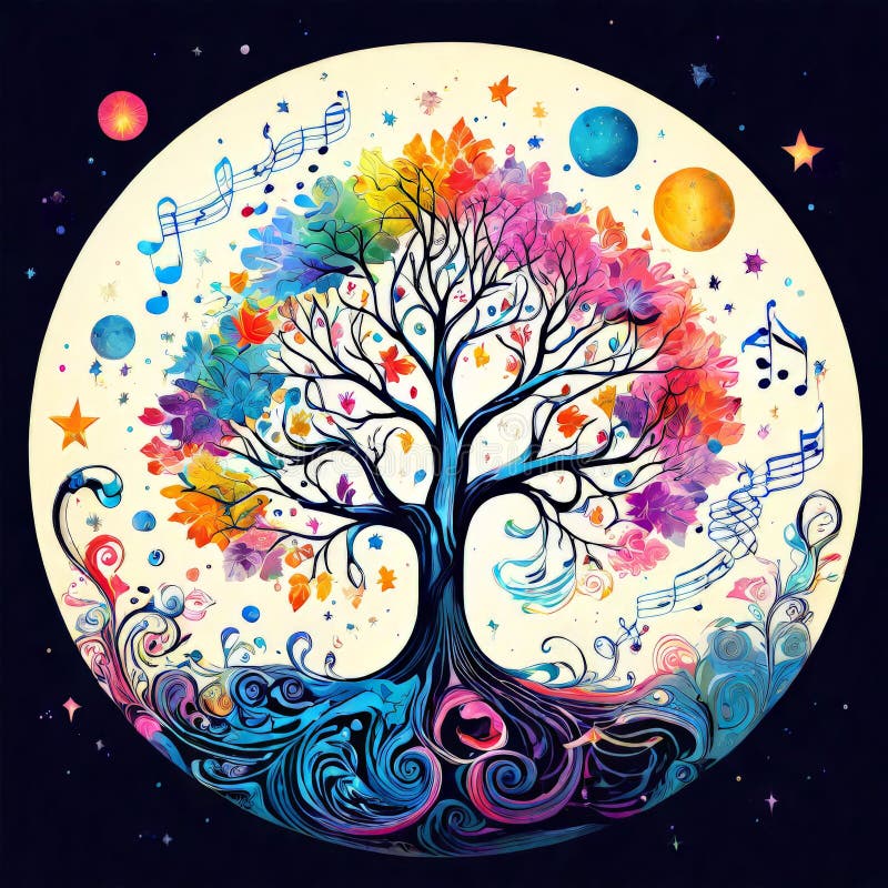 Tree Music Notes Illustration Stock Photos - Free & Royalty-Free Stock ...