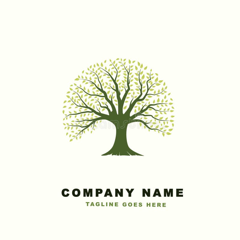 Vibrant Tree Logo Design, Tree Vector. Tree of Life Logo Design Stock ...