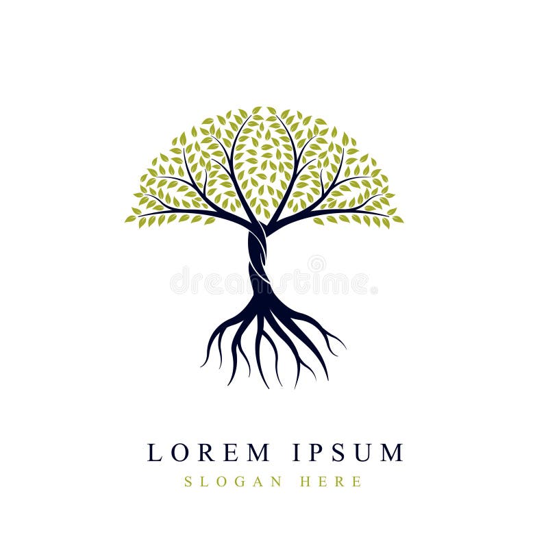 Vibrant Tree Logo Design, Tree Vector. Tree of Life Logo Design Stock ...