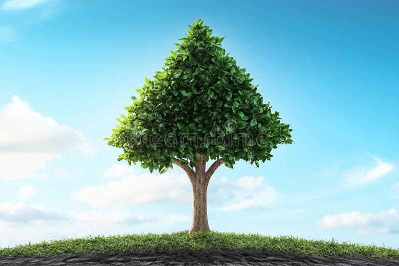 A Flourishing Tree Symbolizes the Success and Growth of a Thriving ...