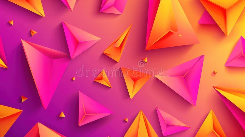 Vibrant Triangle Pattern Filling the Background with Bright, Colorful ...
