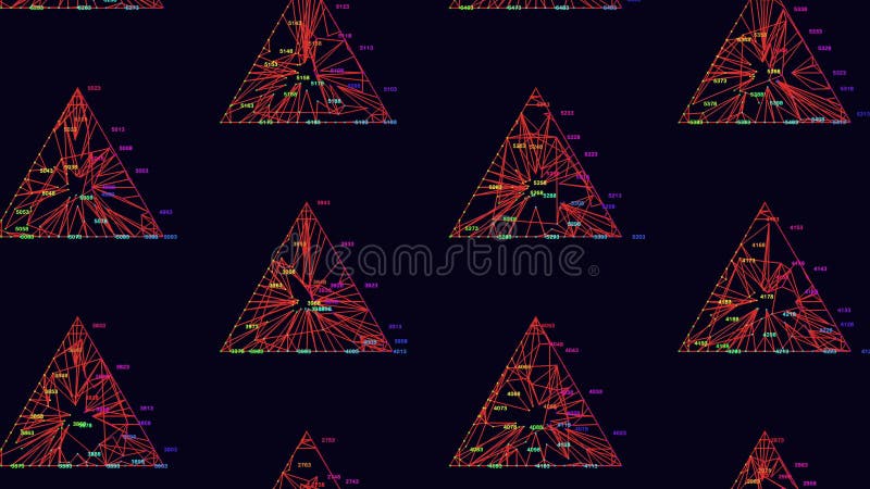 Vibrant Triangle Pattern Radiates Energy Stock Footage - Video of ...