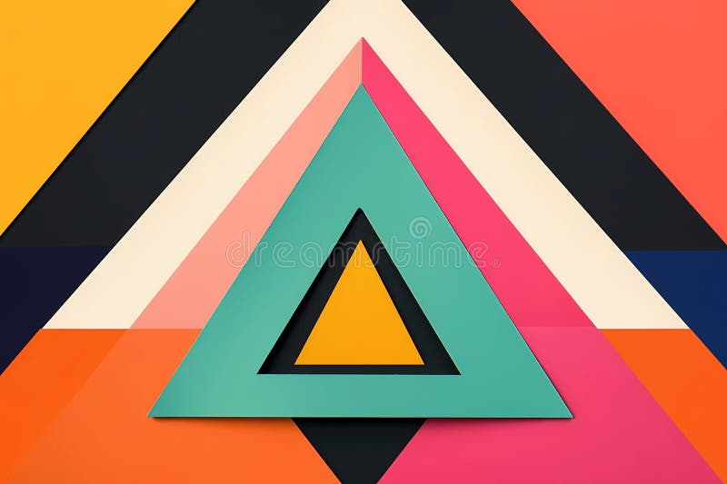 Vibrant Triangles, Intricately Nested within Each Other Stock ...