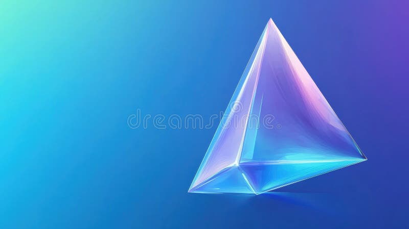Vibrant Triangular Animation Emitting Dynamic Blue Glow in Abstract ...