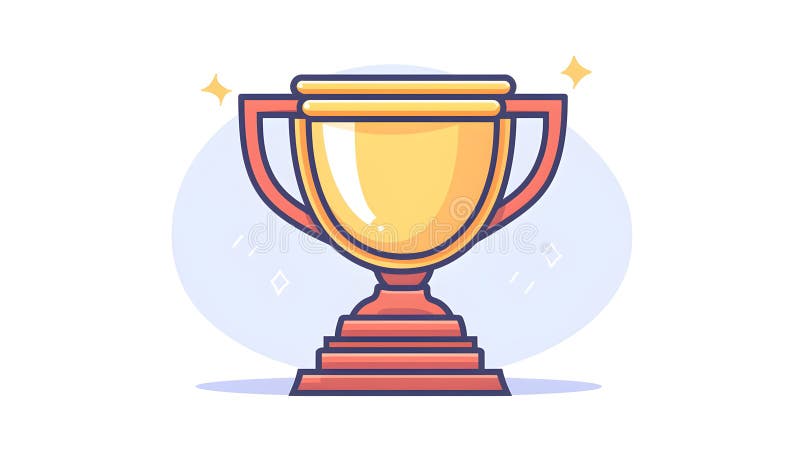 A Vibrant Trophy Illustration with a Golden Finish. Stock Illustration ...