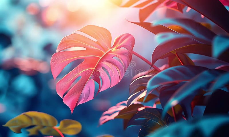 Vibrant Tropical Leaf Display Stock Footage - Video of design, plants ...