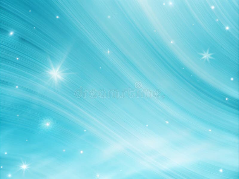 Abstract Swirling Turquoise Background with Sparkling Starbursts and ...