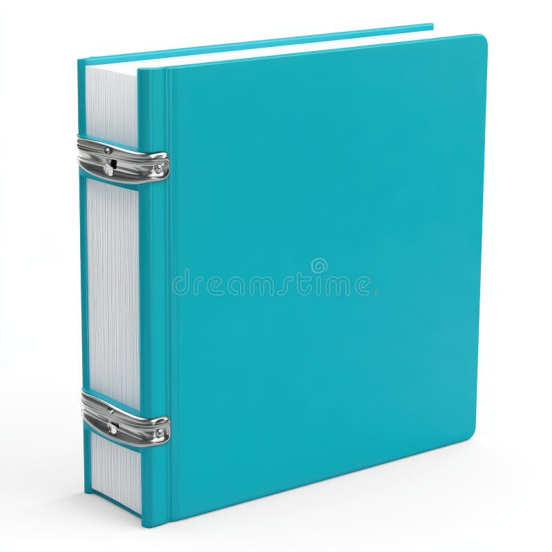 Teal Blue Hardcover Book Mockup, Blank Spine, 3D Render Stock ...