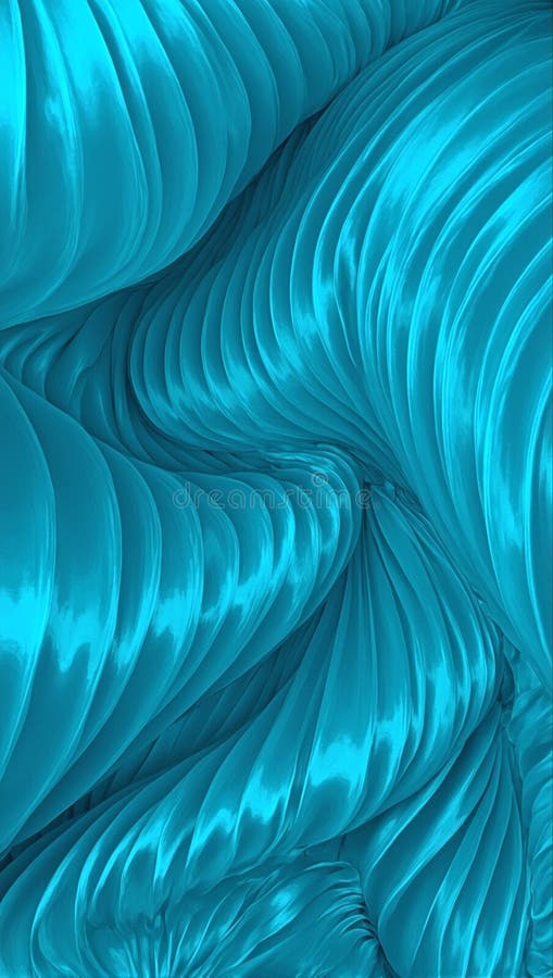 Vibrant Turquoise Silk Pleats with Sharp Folds in Dramatic Lighting ...