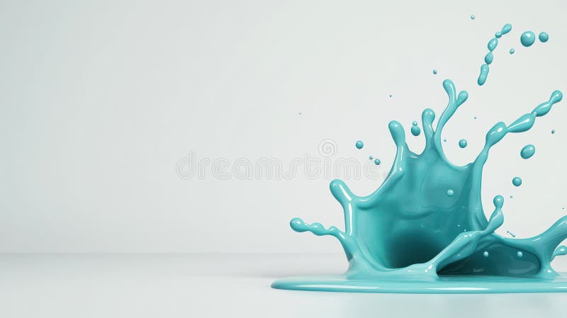 Vibrant Turquoise Splash of Liquid Creates Dynamic Visual Impact Stock ...