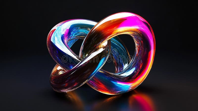 Colorful Abstract Sculpture with Twisting Shapes in Modern Design ...
