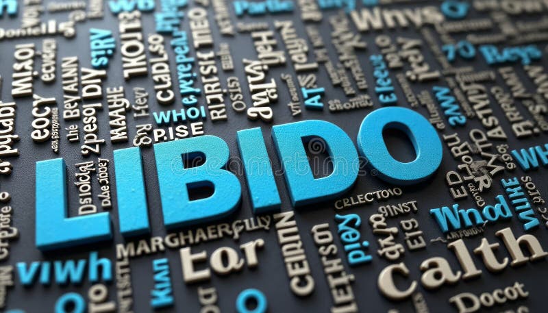 Vibrant Typography Showcasing the Word LIBIDO Surrounded by Related ...