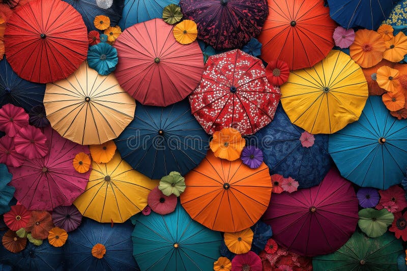 Vibrant Umbrella Collection: Kaleidoscope of Colors and Patterns ...