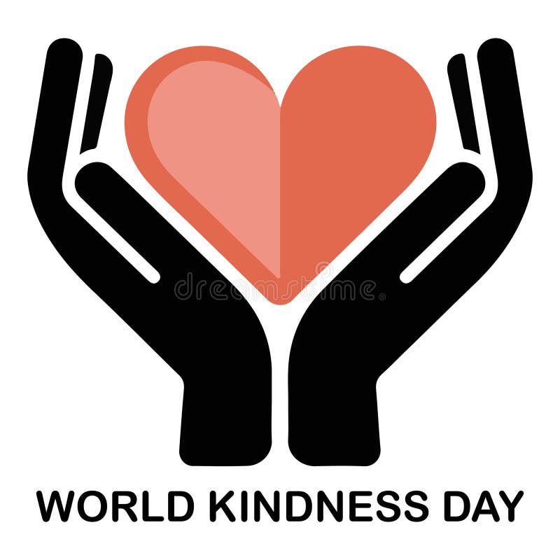 Colorful Heart Held by Black Hands Vector for Acts of Kindness Stock ...
