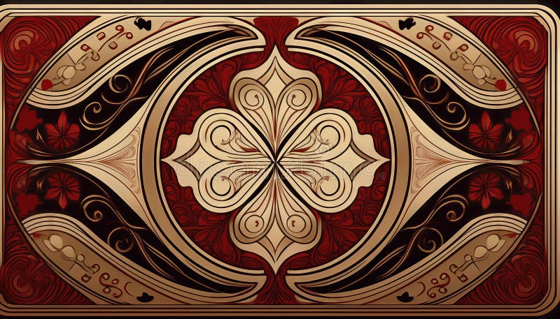 Vibrant Vector Artistry Playing Card Backside Revealing Intricate ...