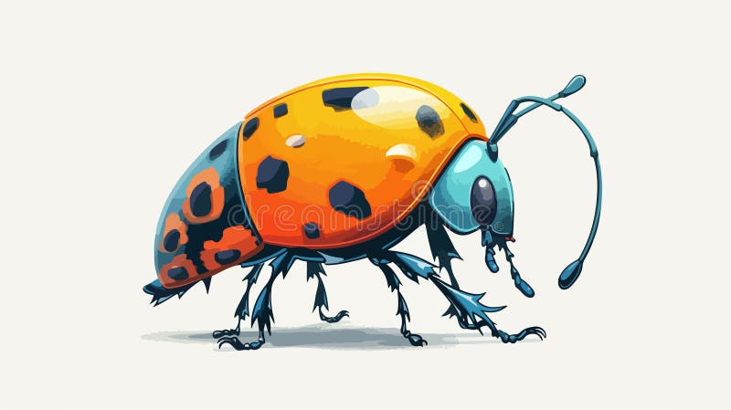 Vibrant Vector Cartoon Beetle Animation for Creative Designs Stock ...
