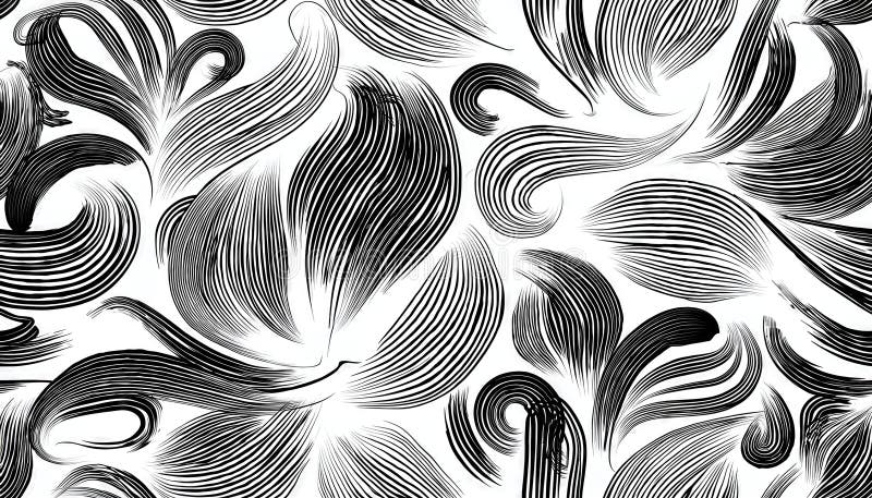 Vibrant Vector Hipster Seamless Pattern with Brush Stroke Elements a Chic and Abstract ...