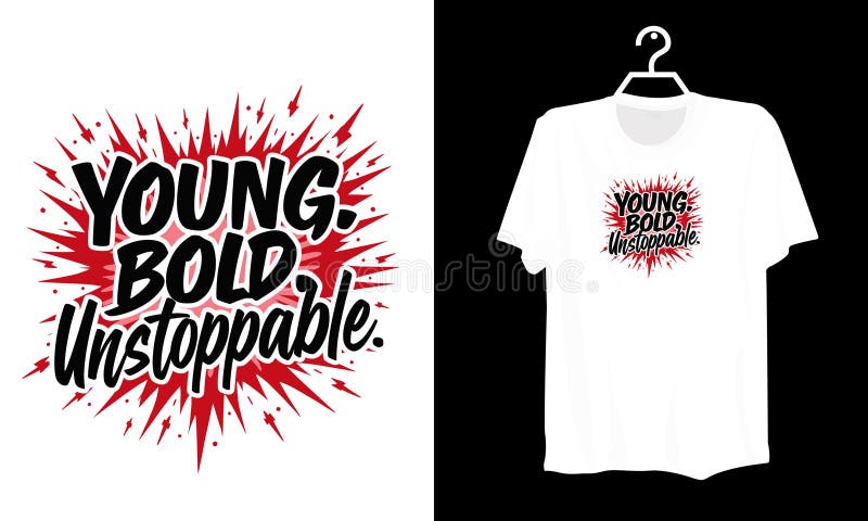 Modern Youth Quote Poster Design with Explosive Red Graphic and Bold ...