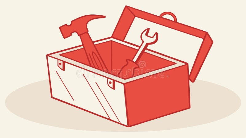 Open Toolbox with Repair Tools, Home Maintenance, DIY Project, Vector ...