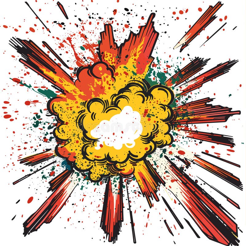 Explosive Collage Vector Art Stock Vector - Illustration of designs ...