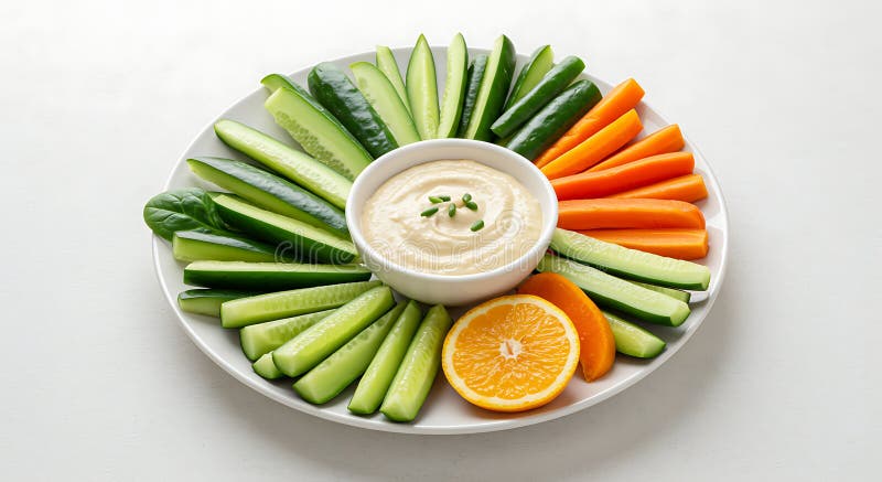 Vibrant Vegetable Platter with Creamy Dip: a Fresh and Healthy ...