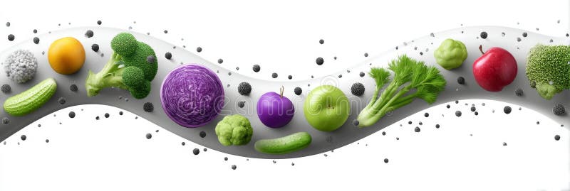 Vibrant Vegetables and Fruits Flow a Colorful Array of Fresh Produce ...