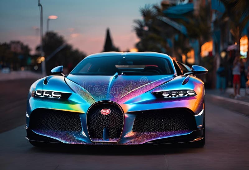 A Vibrant Vehicle is Parked on the Street in a Tranquil Setting with ...