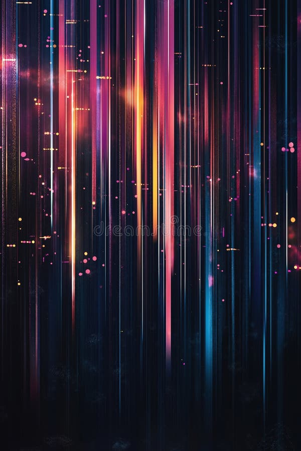 Vibrant Vertical Lines Create Dynamic Patterns in Colorful Digital ...