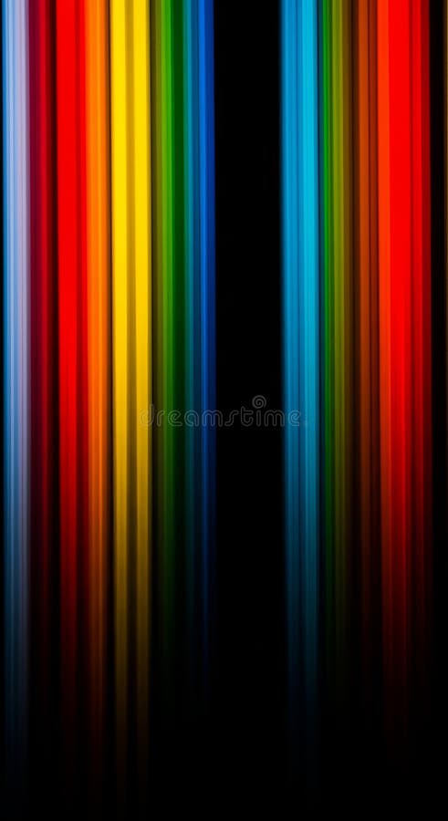 Vibrant Vertical Rainbow Stripes on Black Background Abstract Design Stock Image - Image of ...
