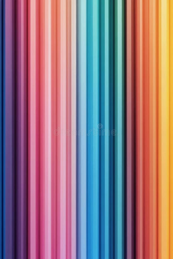 Vibrant Vertical Stripes in a Gradient of Colors Create an Abstract ...