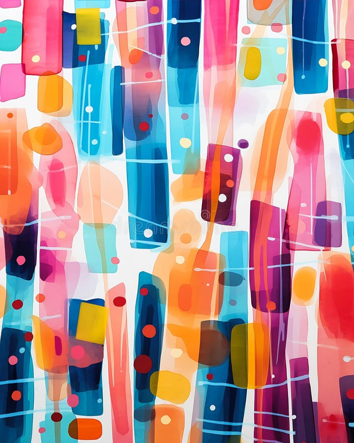 Vibrant Vials: a Cheerful Design Capturing Emotion and Movement Stock ...